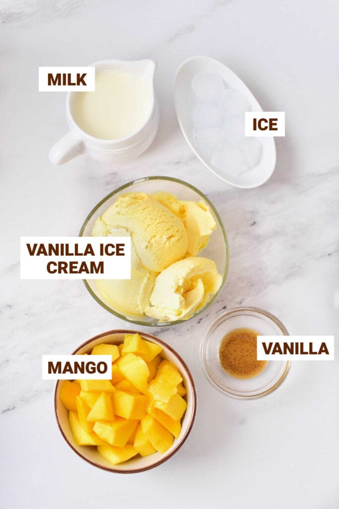 Creamy Mango Milkshake - Vintage Kitchen Notes