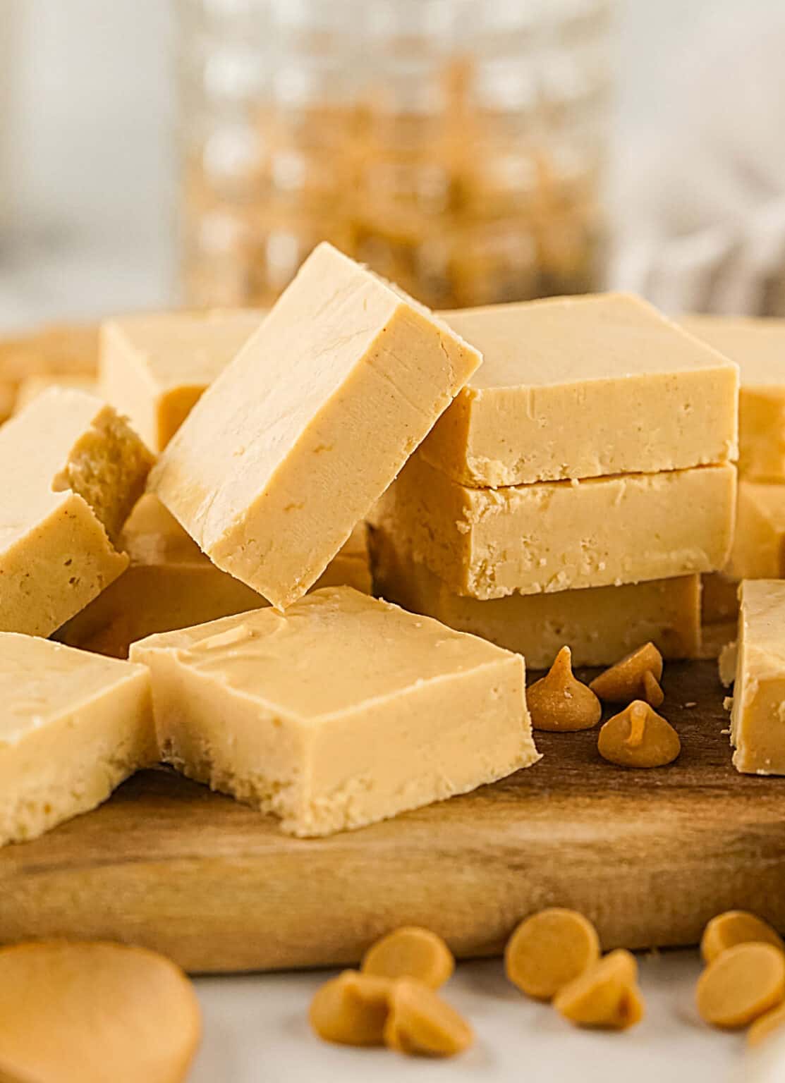 Peanut Butter Fudge (made with frosting) - Vintage Kitchen Notes