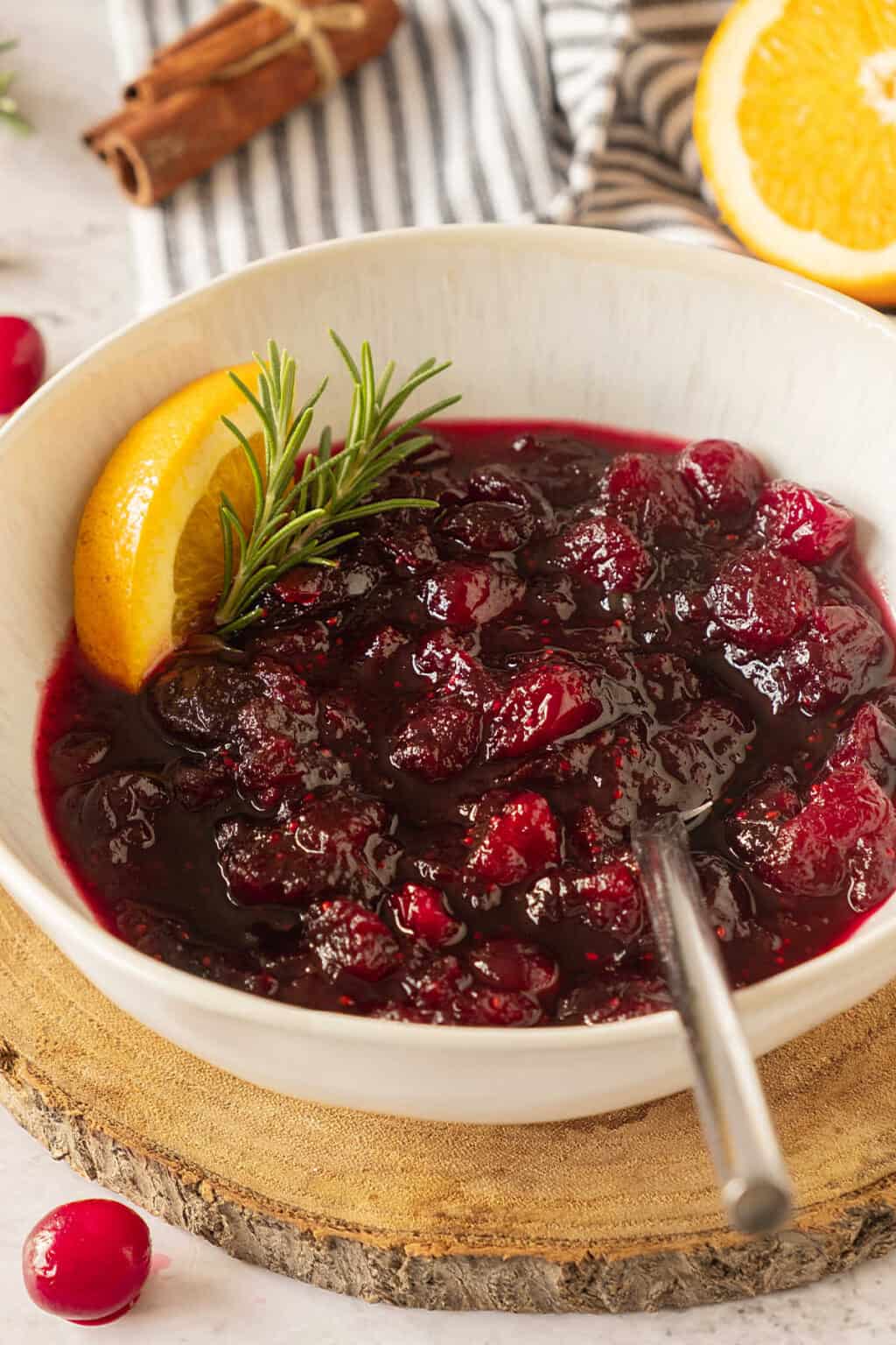 Homemade Cranberry Sauce (with orange juice) - Vintage Kitchen Notes