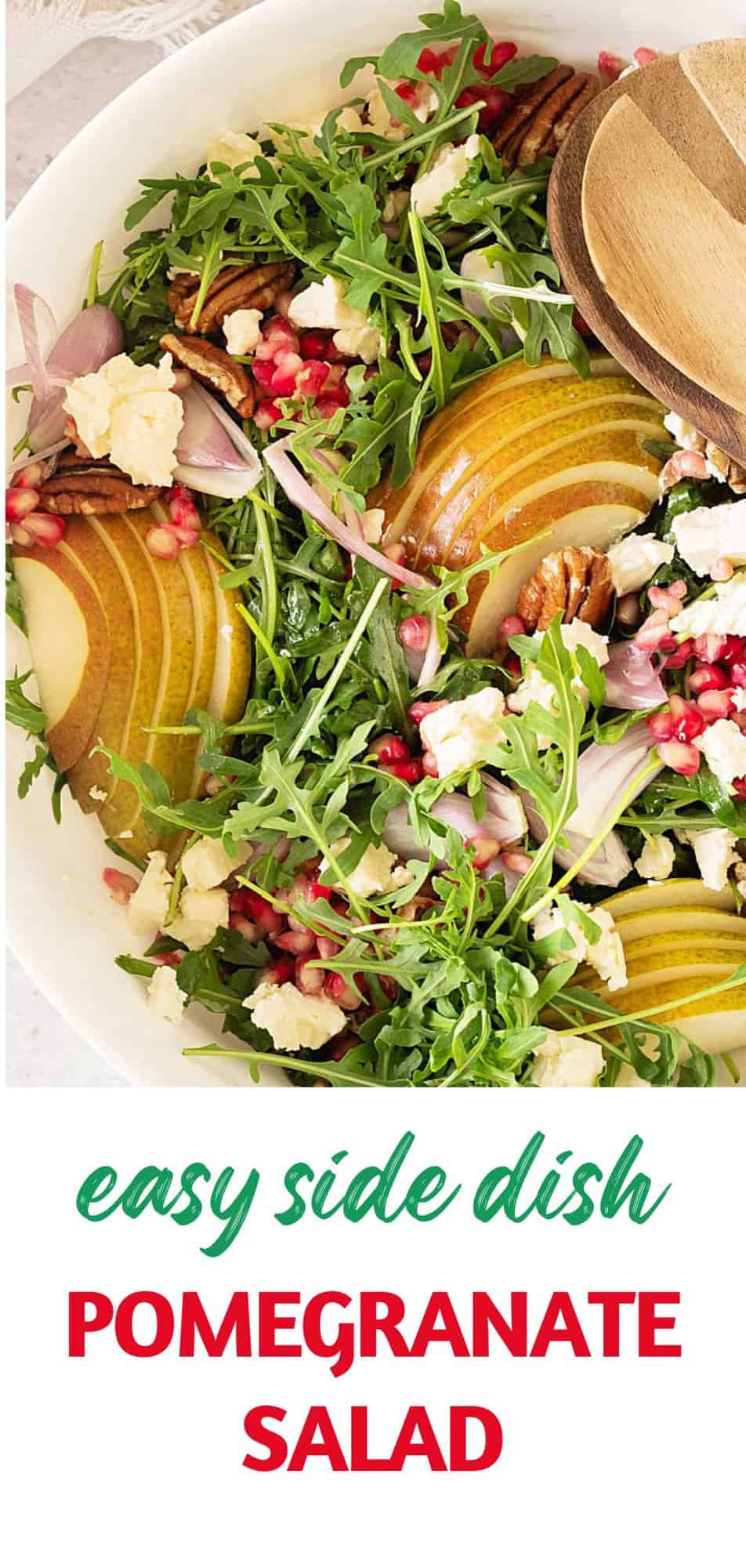Pomegranate Salad With Pear Arugula And Spinach Vintage Kitchen Notes