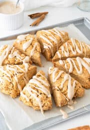 Glazed Cinnamon Scones (easy recipe) - Vintage Kitchen Notes