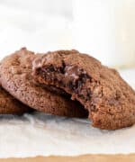 Double Chocolate Cookies (easy and chewy) - Vintage Kitchen Notes