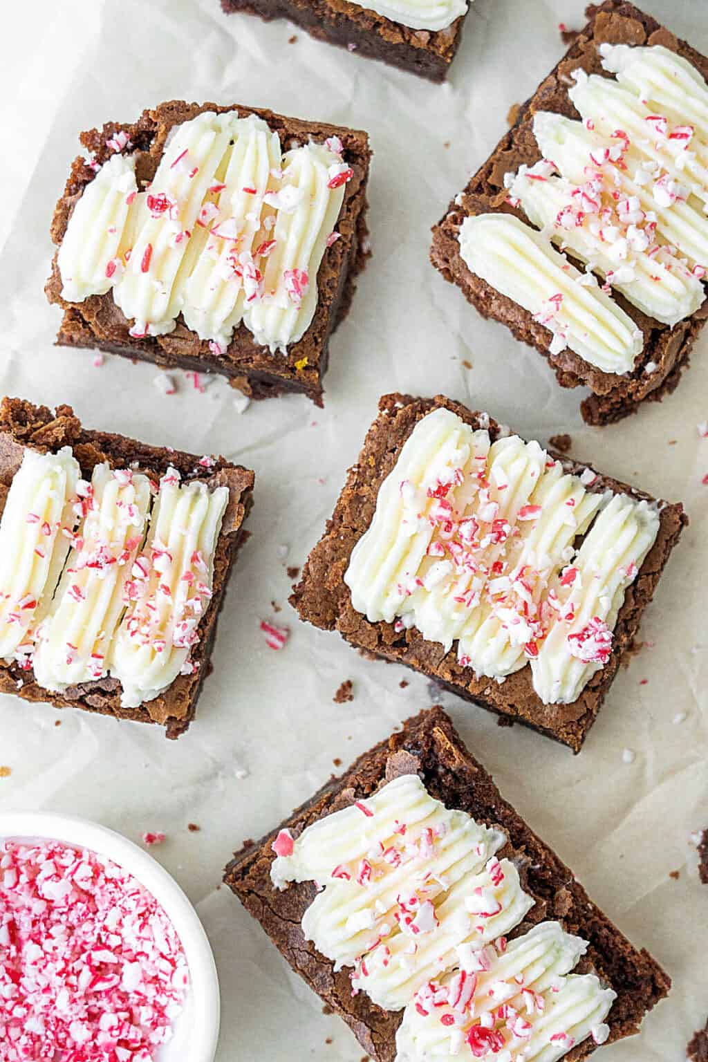 Chocolate Peppermint Brownies (easy, fudgy recipe) - Vintage Kitchen Notes