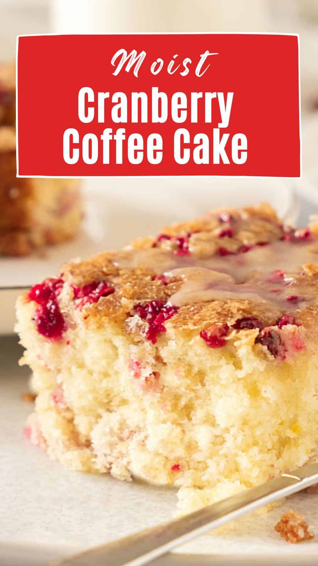 Cranberry Coffee Cake (easy recipe with sour cream) - Vintage Kitchen Notes