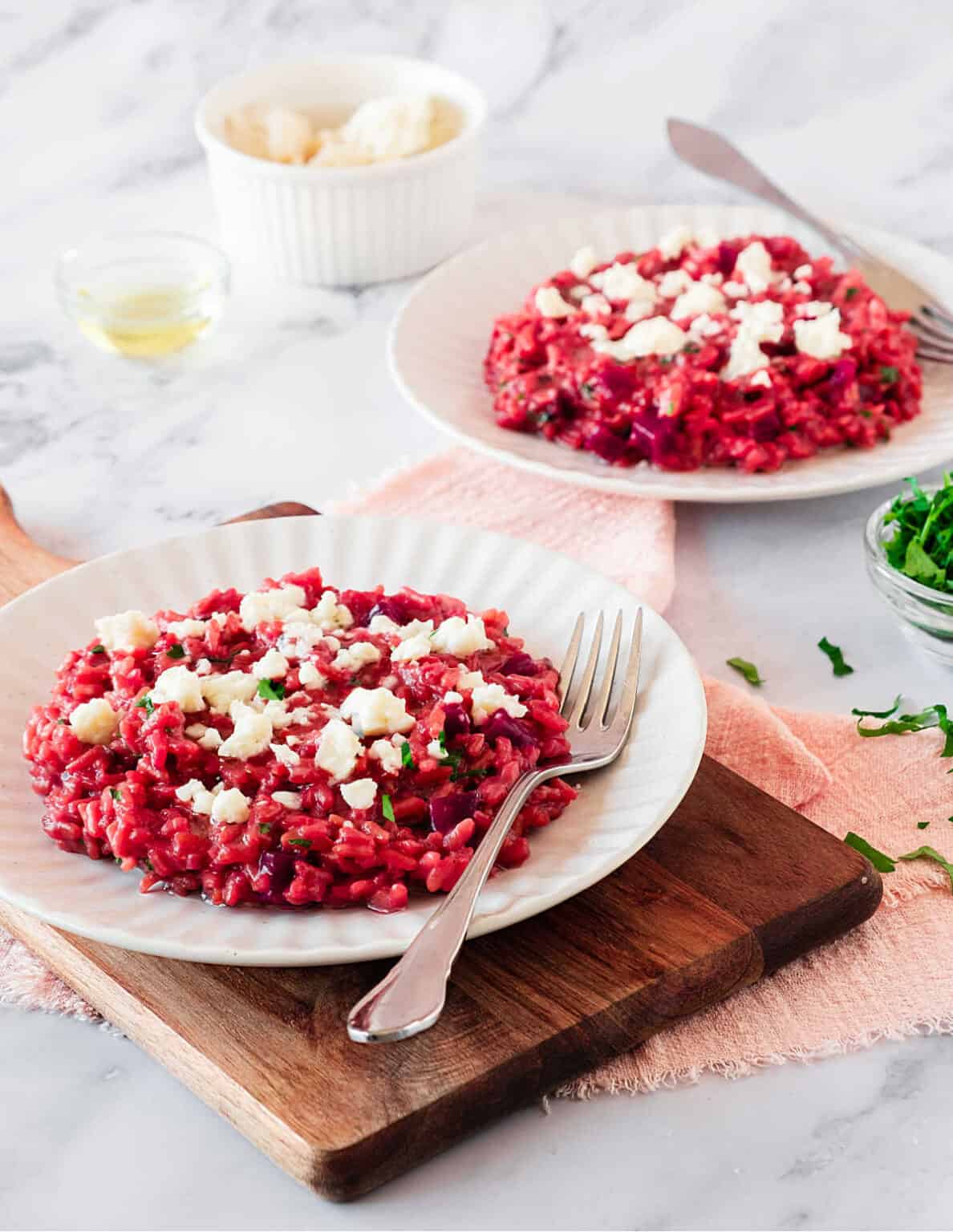 Roasted Beet Risotto (creamy and tangy) - Vintage Kitchen Notes