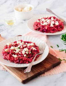 Roasted Beet Risotto (creamy and tangy) - Vintage Kitchen Notes