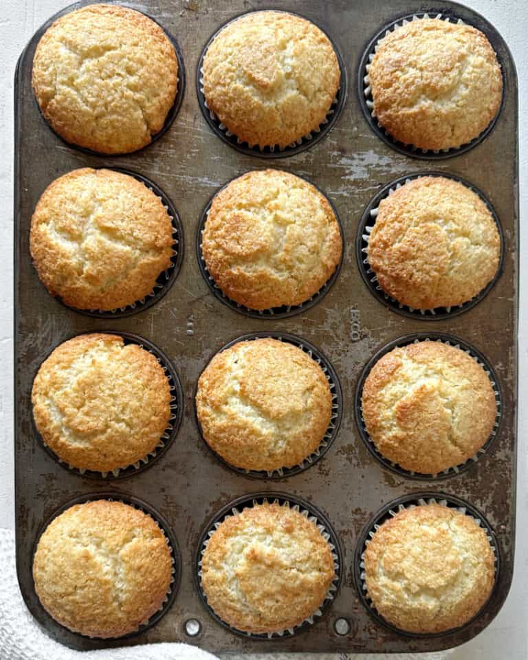 Coconut Muffins (easy, bakery-style) - Vintage Kitchen Notes