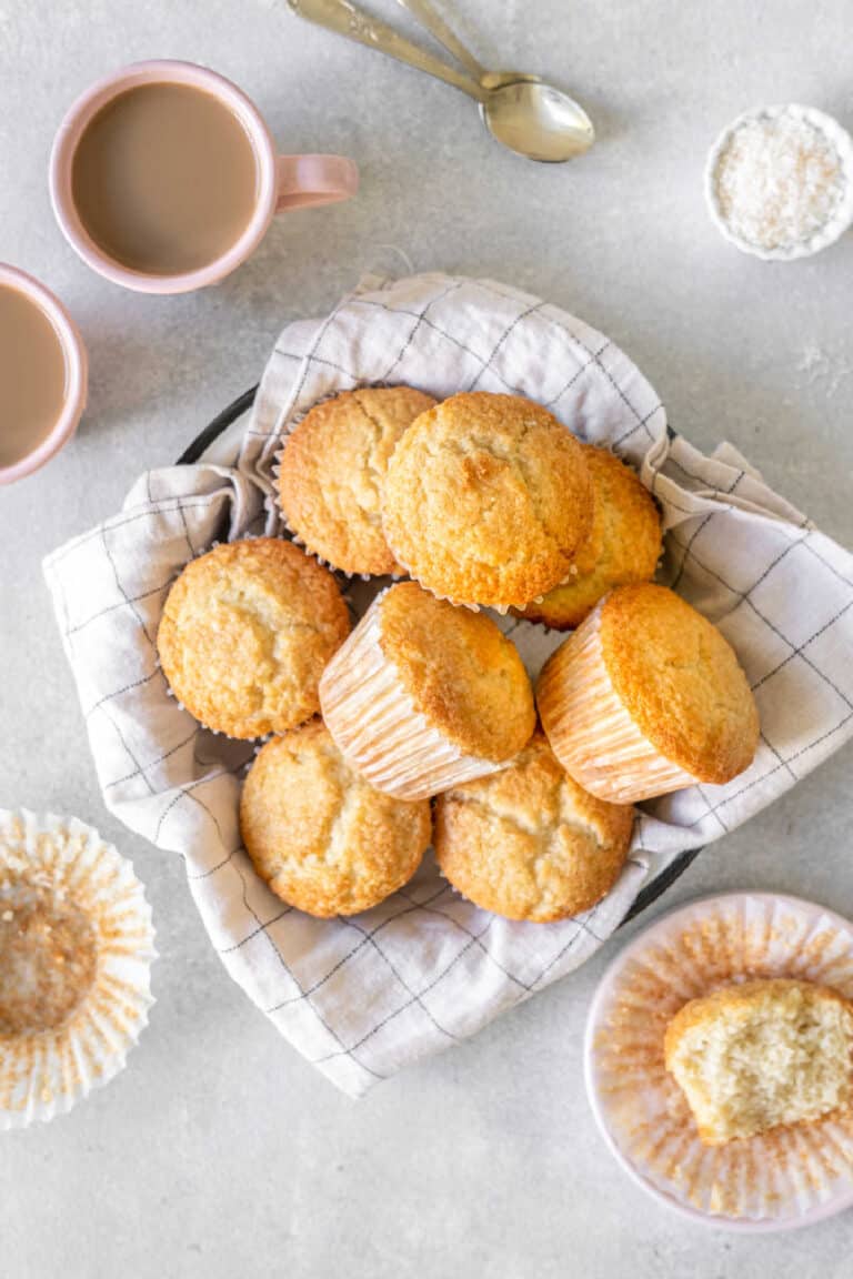 Coconut Muffins (easy, bakery-style) - Vintage Kitchen Notes