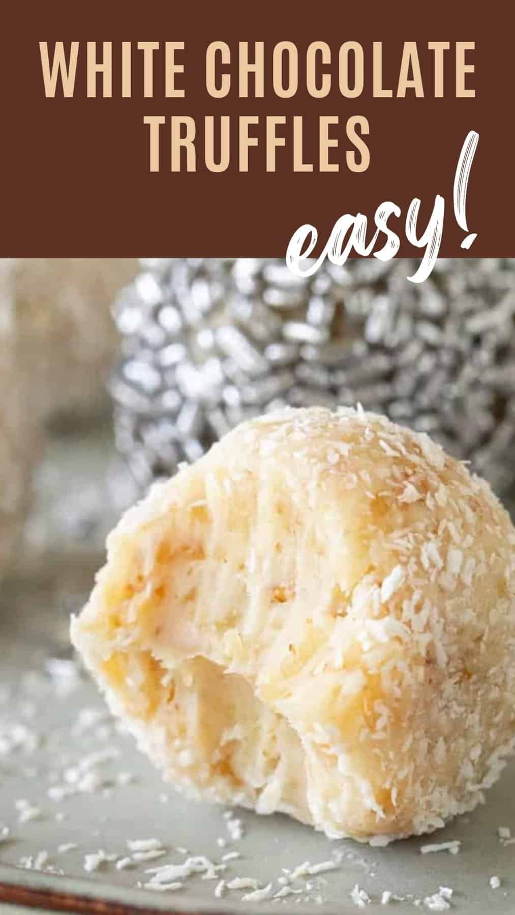 White Chocolate Coconut Truffles (no bake) - Vintage Kitchen Notes