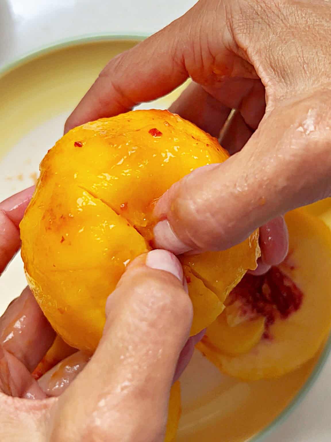 How to Peel Fresh Peaches (so easy!) - Vintage Kitchen Notes