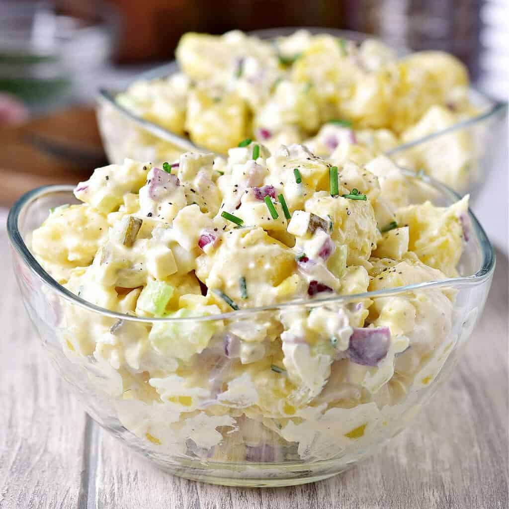 Classic Potato Salad (with creamy dressing) - Vintage Kitchen Notes
