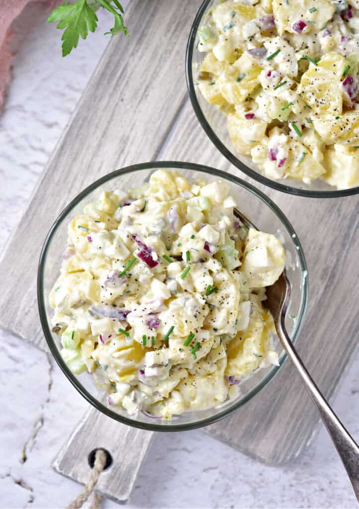 Classic Potato Salad (with creamy dressing) - Vintage Kitchen Notes