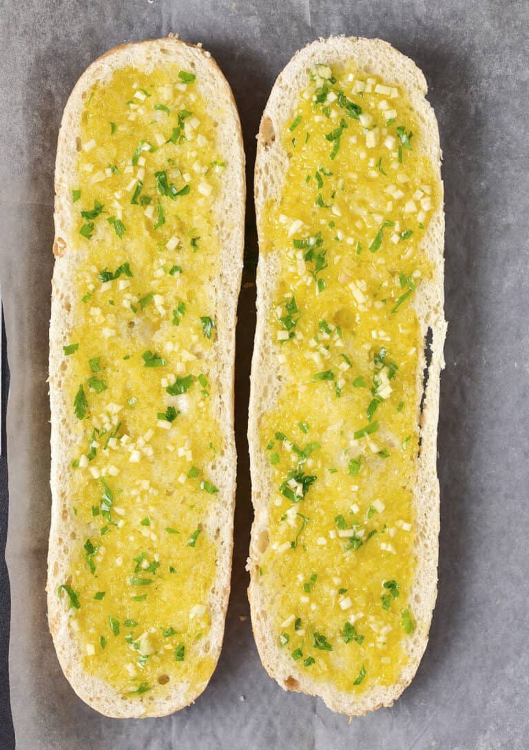 Garlic Bread Baguette Quick Easy Vintage Kitchen Notes