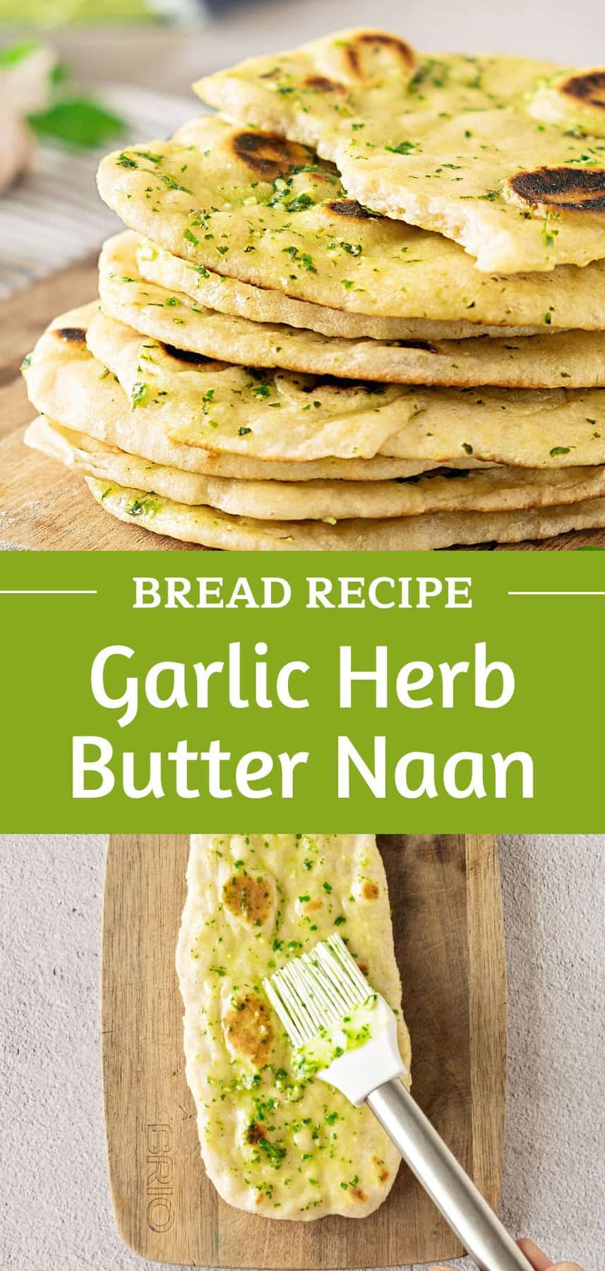 Garlic Naan (with herb butter) - Vintage Kitchen Notes