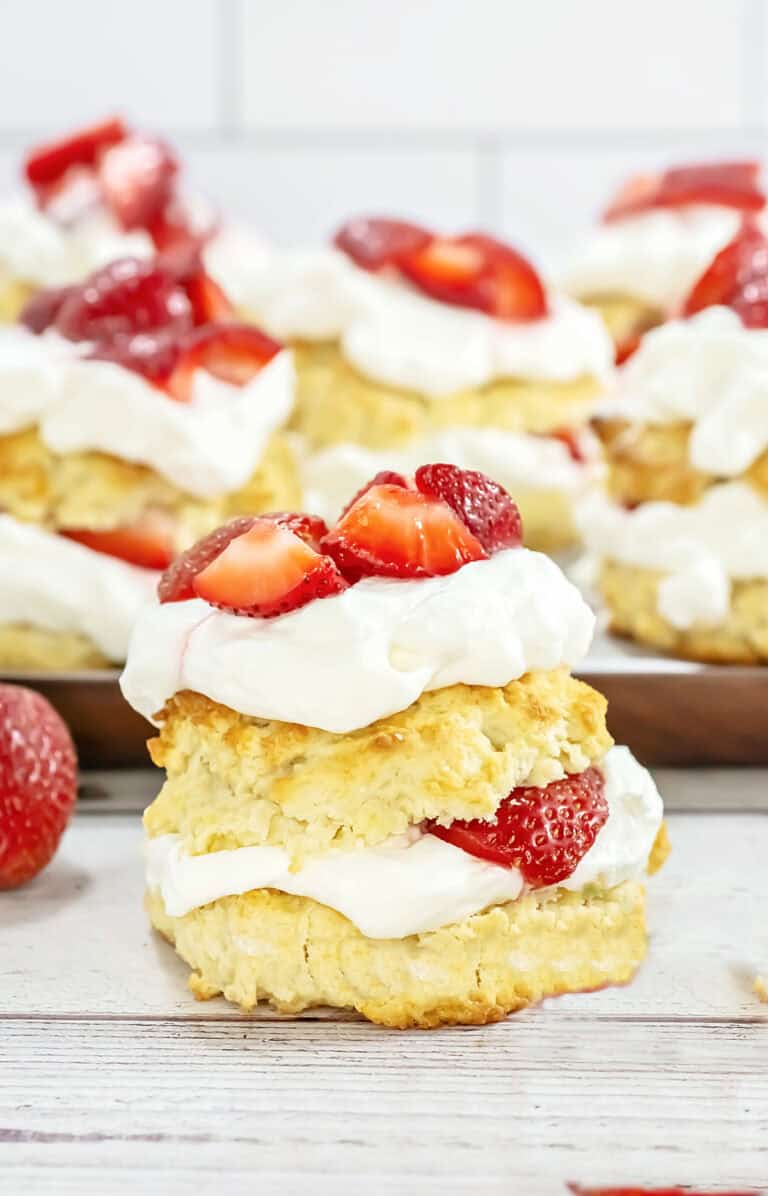 Classic Strawberry Shortcake (with whipped cream) - Vintage Kitchen Notes