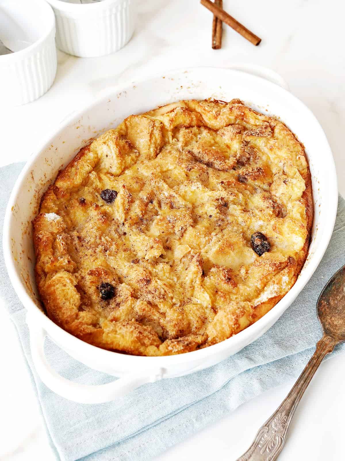 Bread Pudding with Raisins - Vintage Kitchen Notes