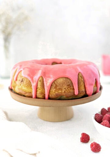 Raspberry Lemon Bundt Cake (with raspberry glaze) - Vintage Kitchen Notes
