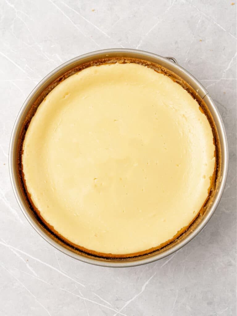 Creamy Classic Cheesecake (no water bath) - Vintage Kitchen Notes