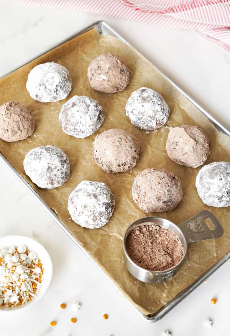 Chocolate Snowballs (melt-in-your-mouth cookies) - Vintage Kitchen Notes