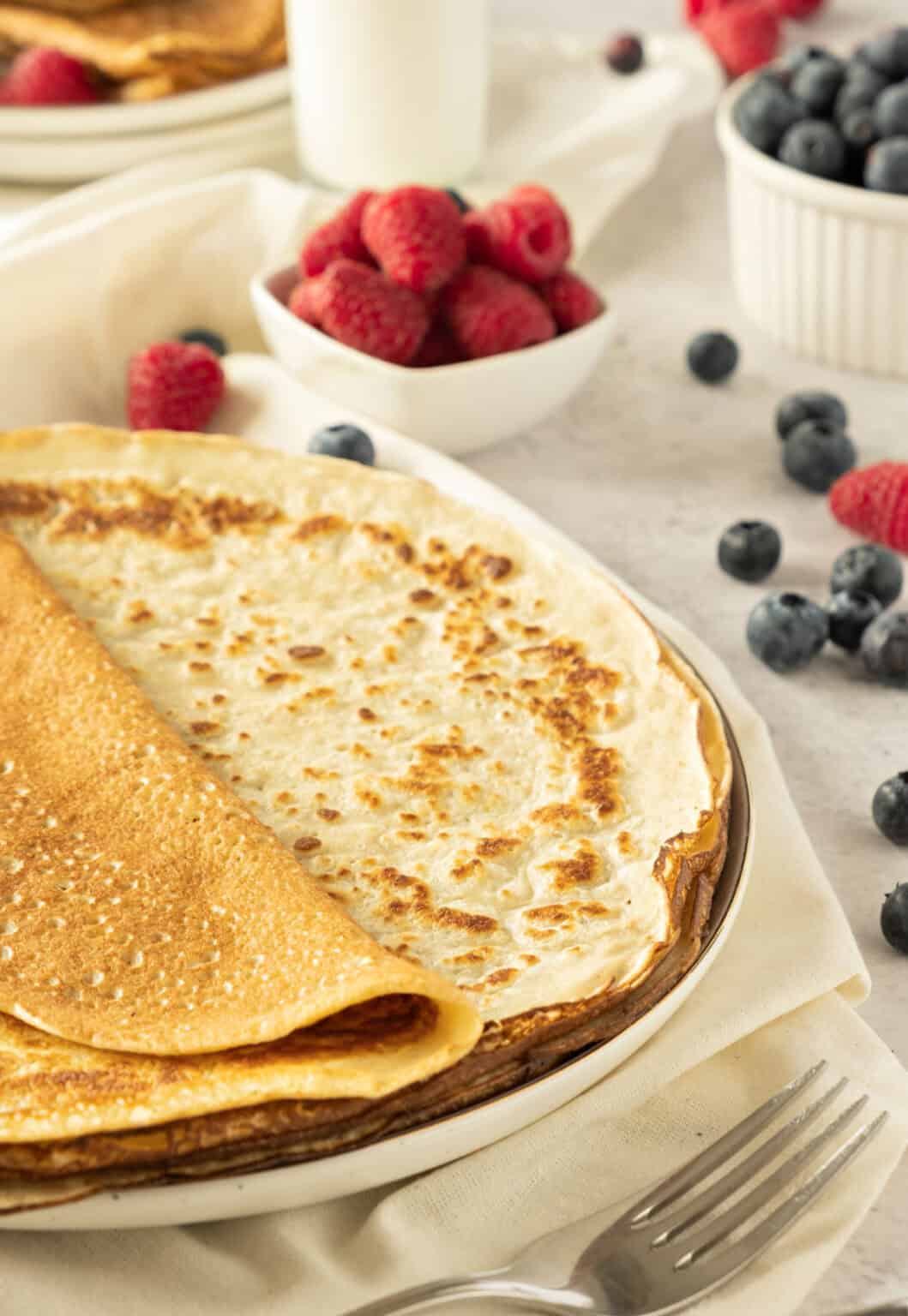 French Crepes Recipe (thin pancakes) - Vintage Kitchen Notes