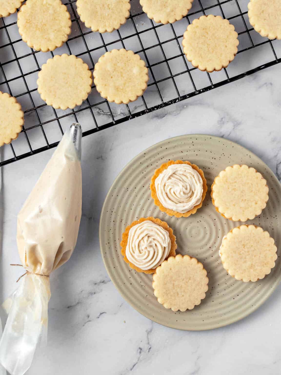 Vanilla Cookies with Vanilla Buttercream - Vintage Kitchen Notes