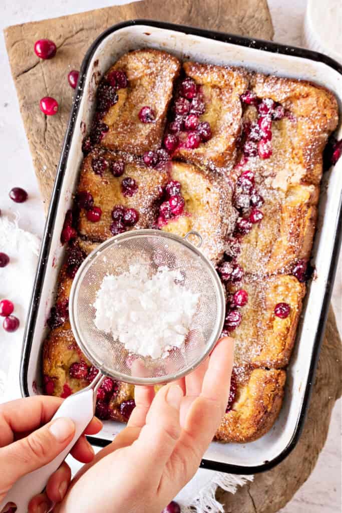 Baked Cranberry French Toast (overnight option) - Vintage Kitchen Notes