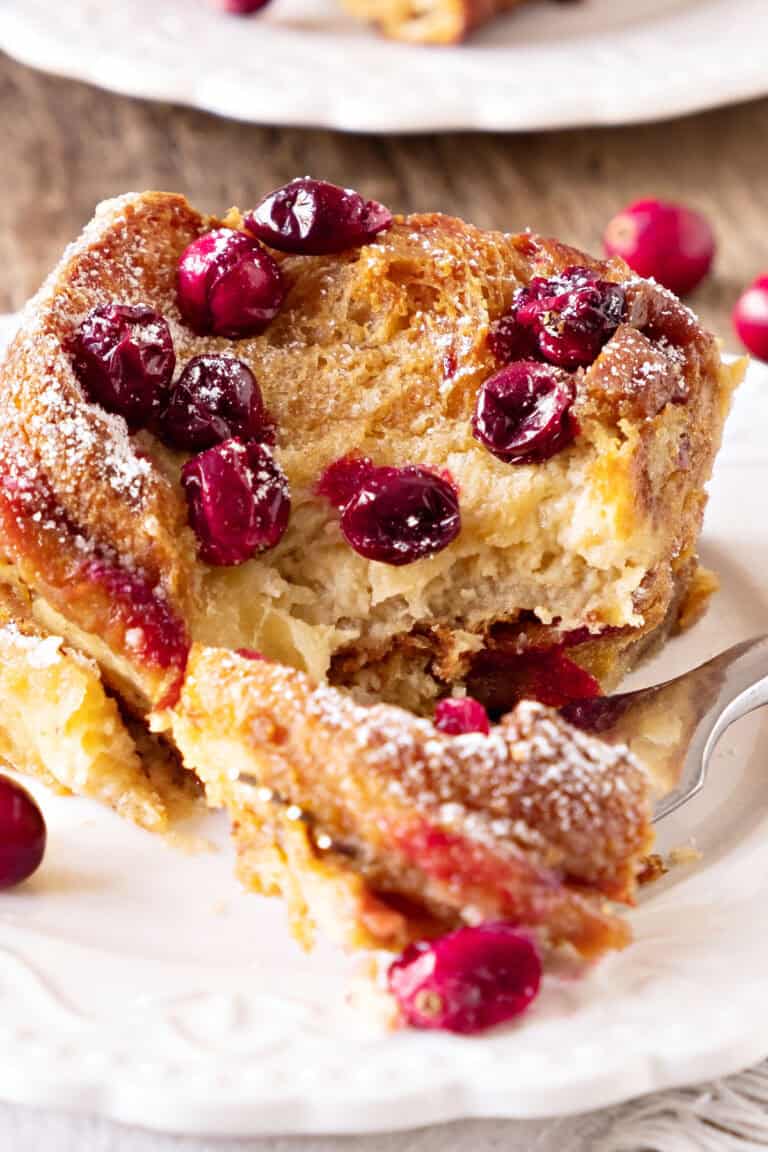 Baked Cranberry French Toast (overnight option) - Vintage Kitchen Notes