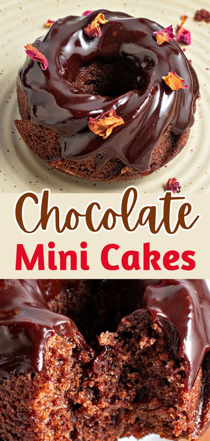 Glazed Mini Chocolate Bundt Cakes - Vintage Kitchen Notes