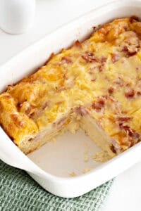 Ham and Cheese Strata (savory bread pudding) - Vintage Kitchen Notes