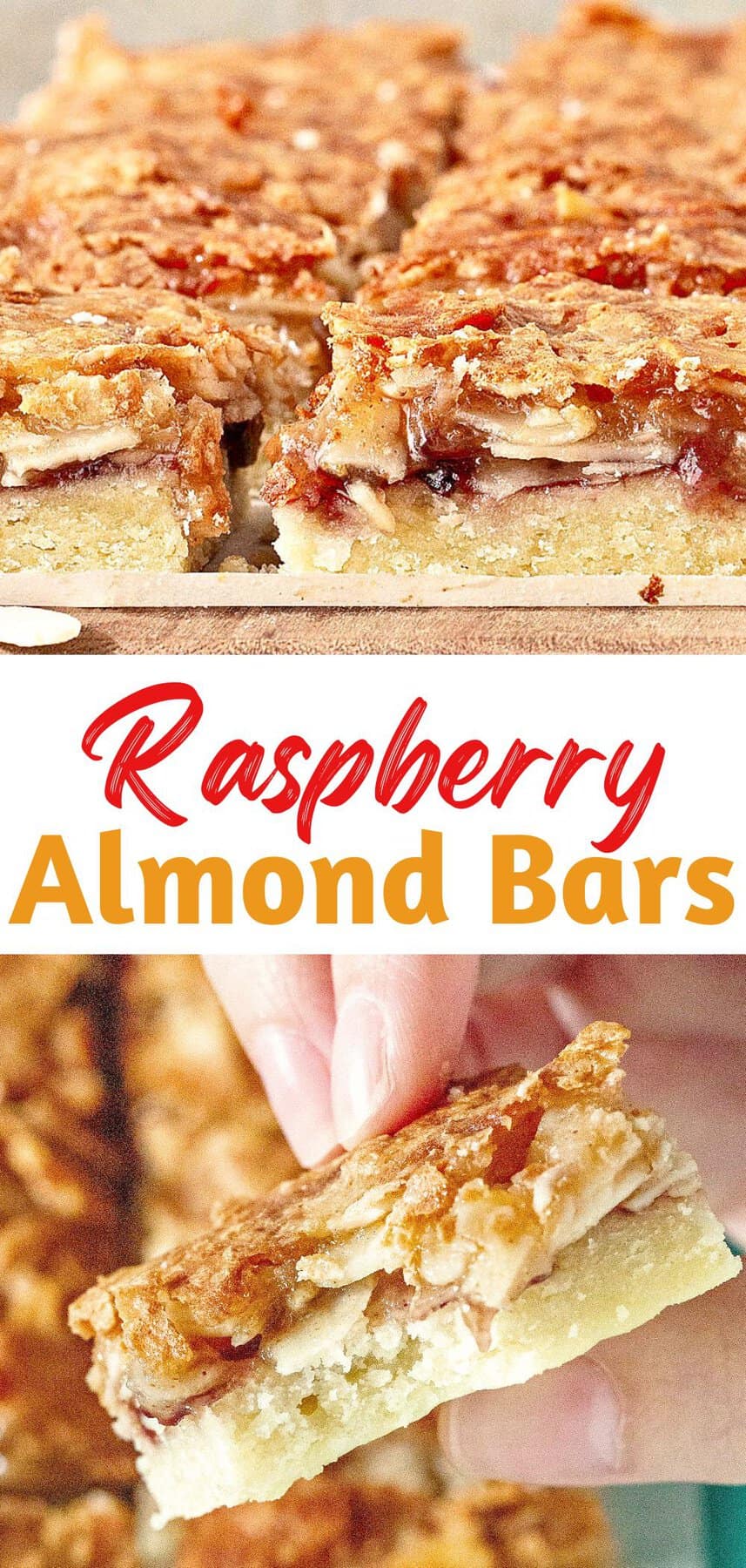 Raspberry Almond Bars (with shortbread crust) - Vintage Kitchen Notes