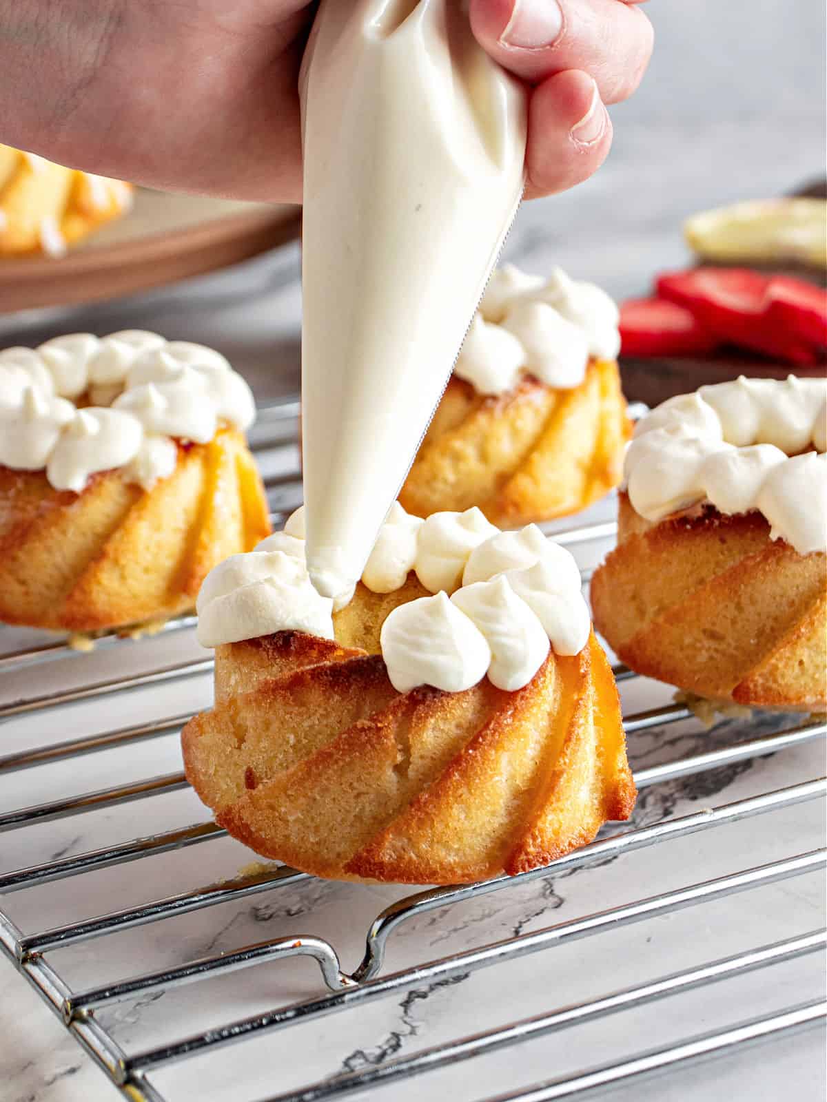 Mini Bundt Cakes (assorted toppings) - Vintage Kitchen Notes