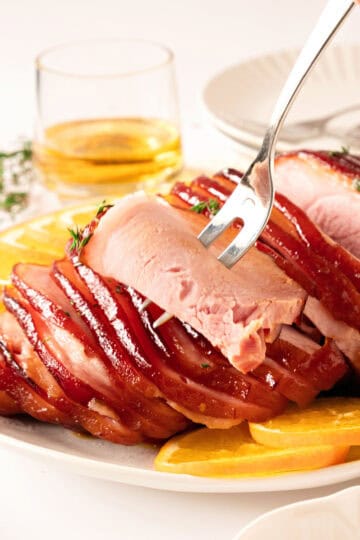 Maple Bourbon Glazed Ham - Vintage Kitchen Notes