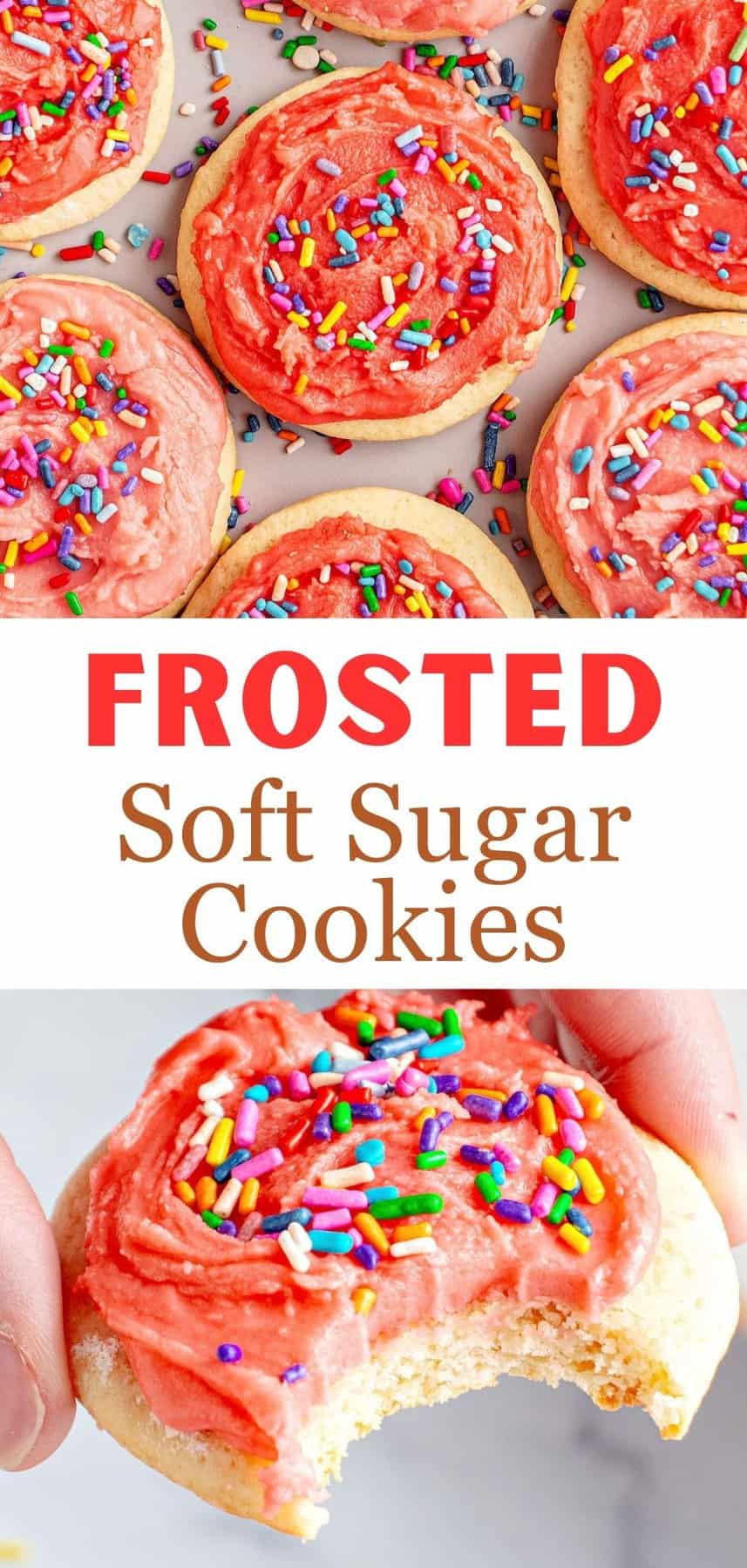 Frosted Soft Sugar Cookies (with buttercream) - Vintage Kitchen Notes