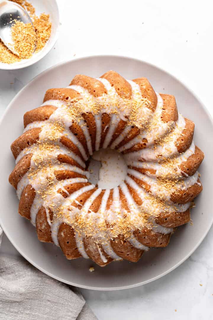 Coconut Bundt Cake (with coconut glaze) - Vintage Kitchen Notes
