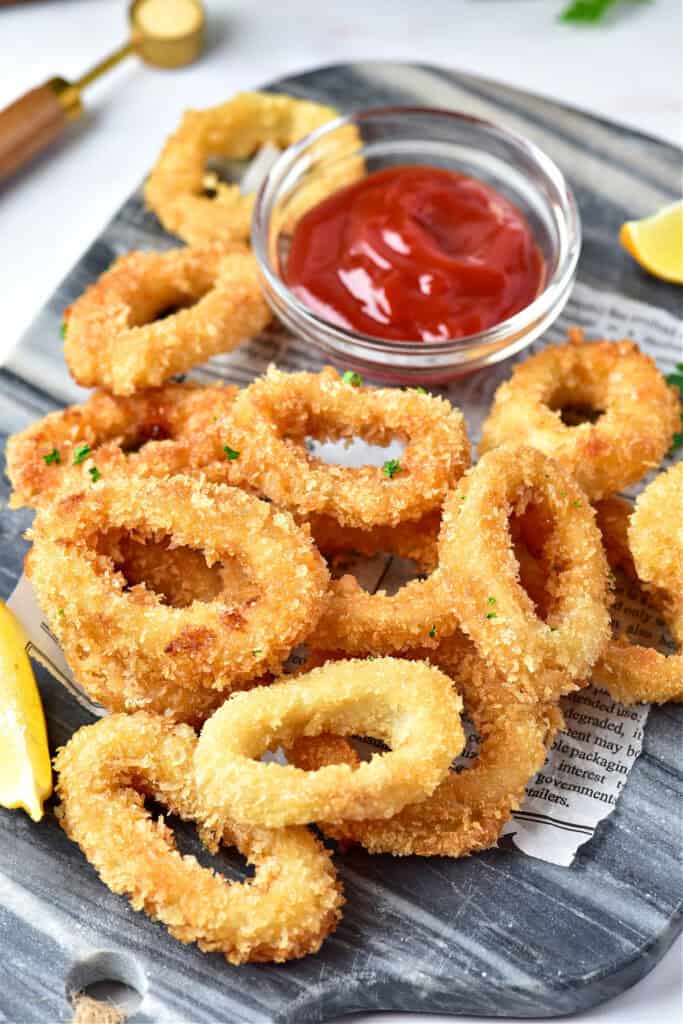 Crispy Fried Calamari Rings (Rabas) - Vintage Kitchen Notes