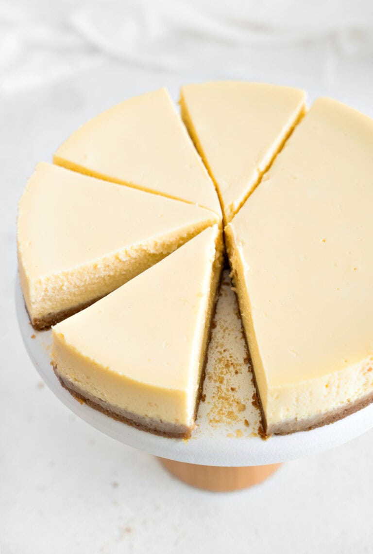 Creamy Classic Cheesecake (no water bath) - Vintage Kitchen Notes