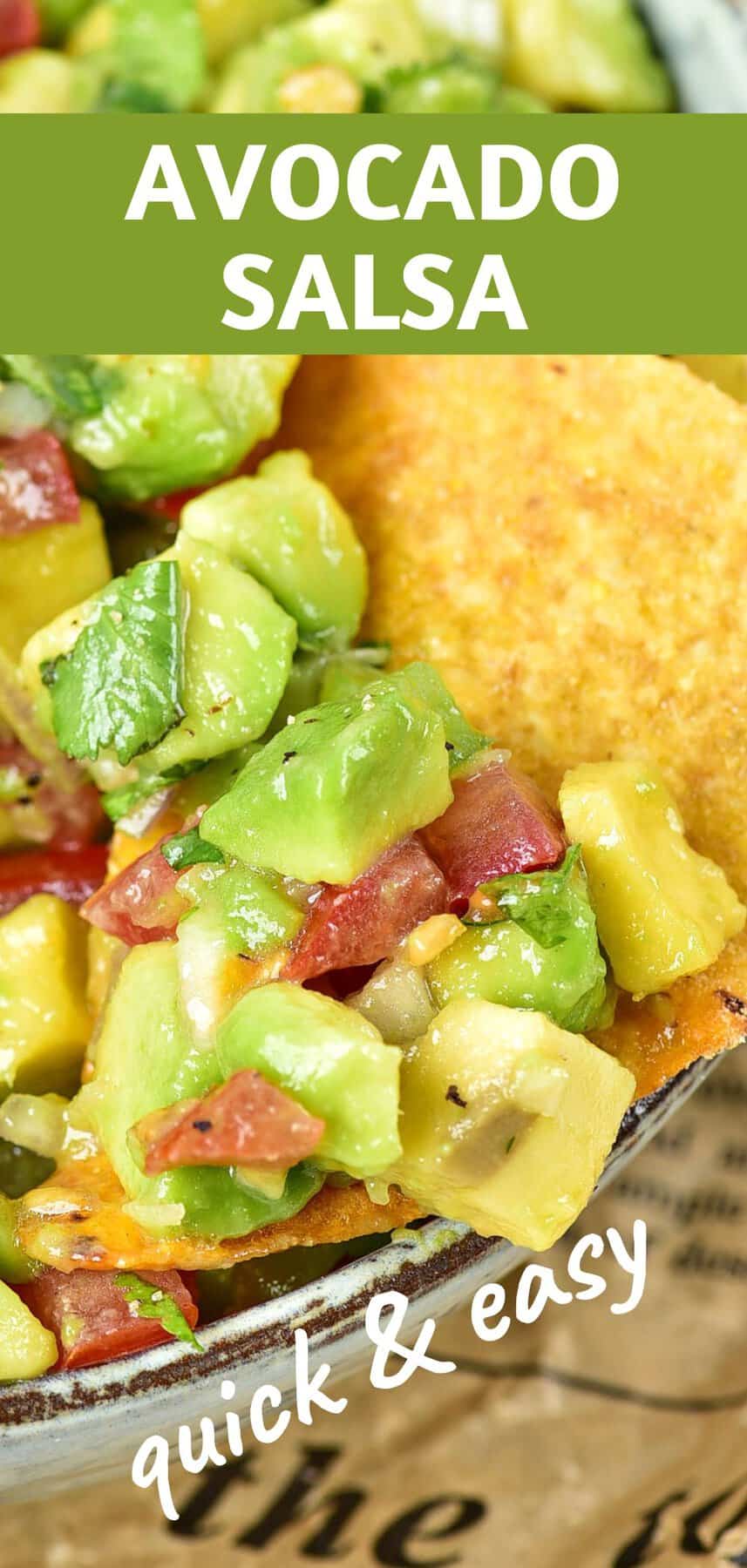 Avocado Salsa (quick and easy) - Vintage Kitchen Notes
