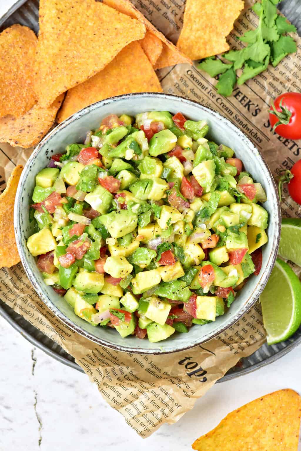 Avocado Salsa (quick and easy) - Vintage Kitchen Notes
