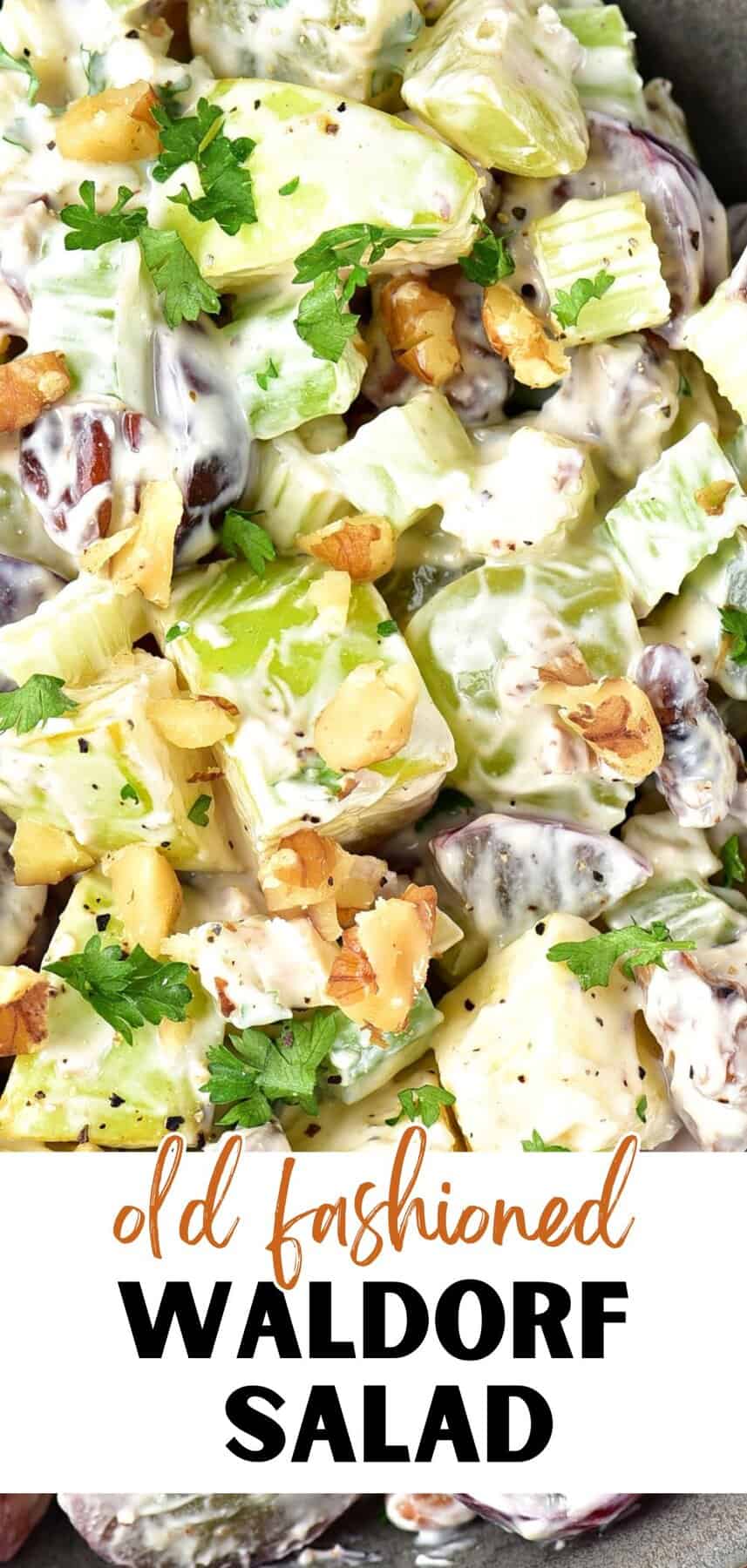 Classic Waldorf Salad (with grapes) - Vintage Kitchen Notes