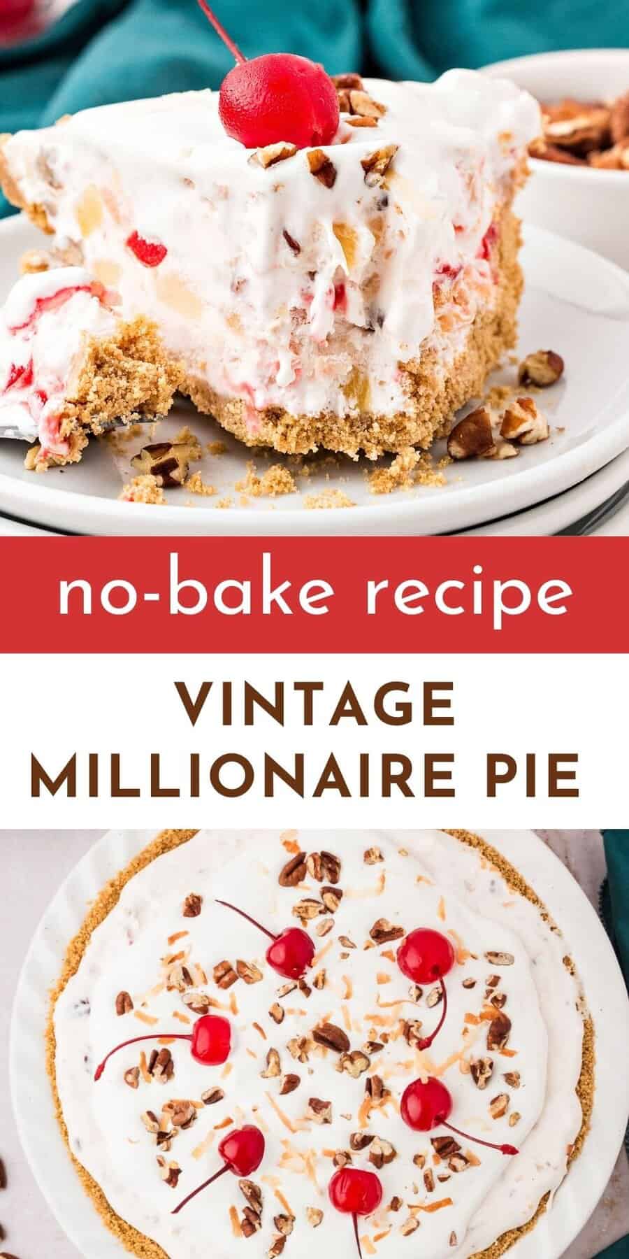 Creamy No-Bake Millionaire Pie with Condensed Milk - Vintage Kitchen Notes