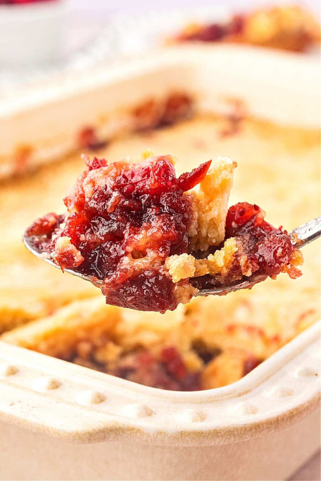 Cranberry Dump Cake (easy dessert) - Vintage Kitchen Notes