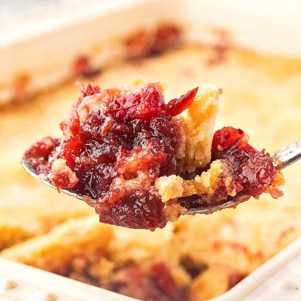 Cranberry Dump Cake (easy dessert) - Vintage Kitchen Notes