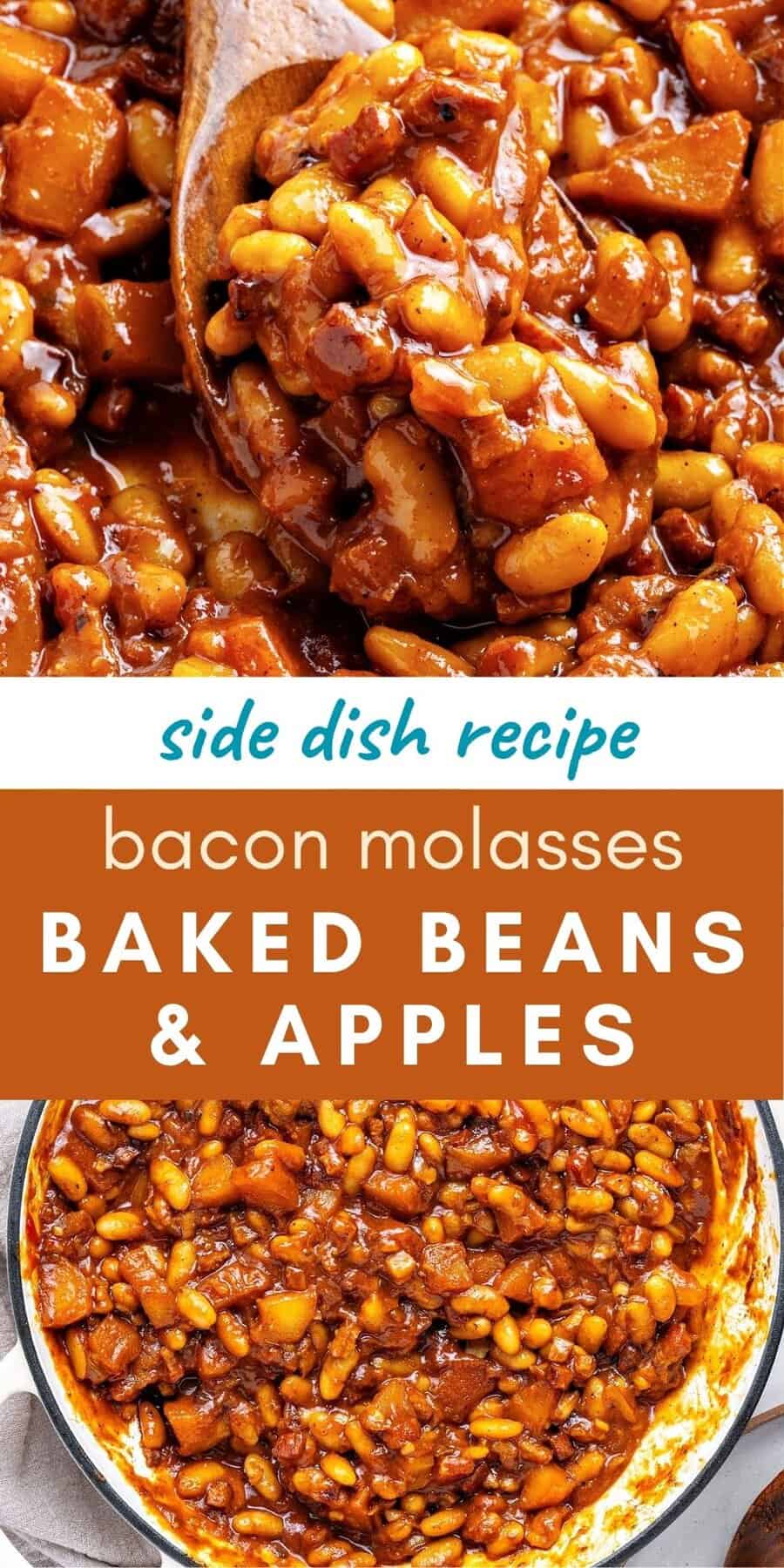 Baked Beans Apples and Bacon (easy side dish) - Vintage Kitchen Notes