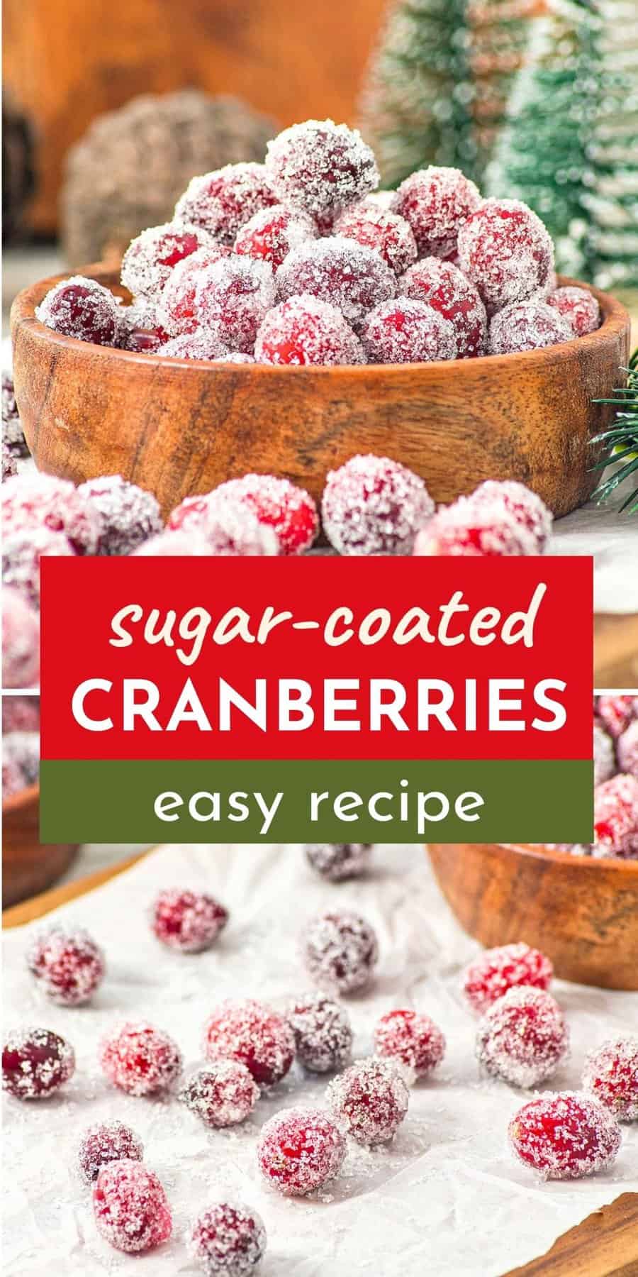 3-Ingredient Sugared Cranberries (easy garnish) - Vintage Kitchen Notes