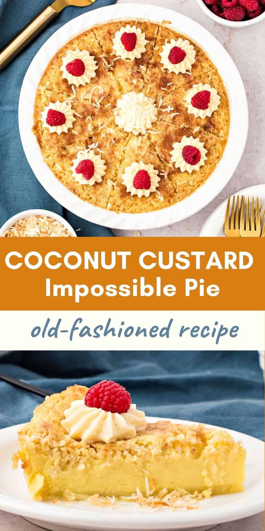 Impossible Coconut Pie (crustless, blender recipe) - Vintage Kitchen Notes