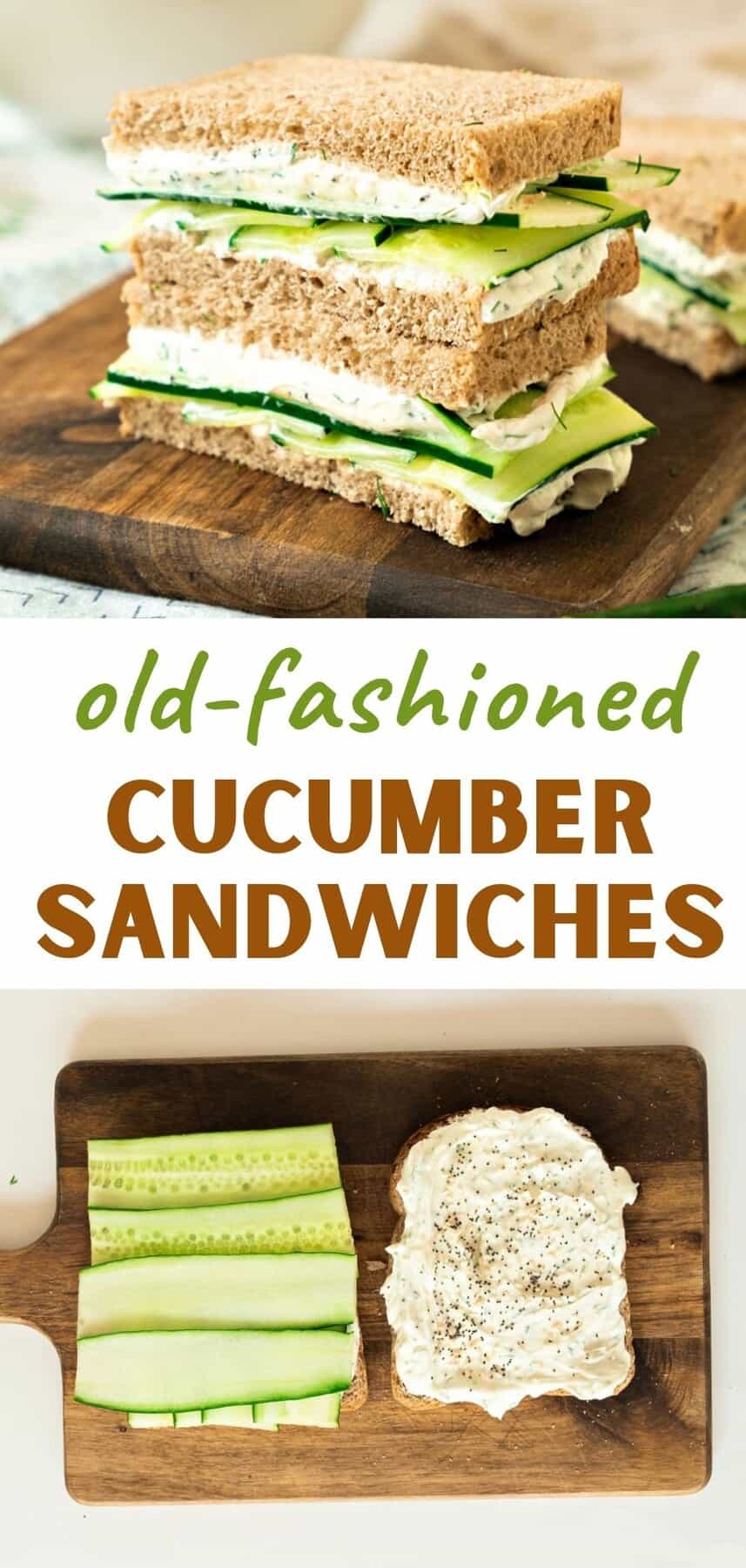 Cucumber Dill Sandwiches (with cream cheese) - Vintage Kitchen Notes